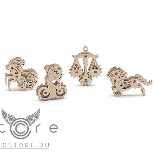 Деревянный конструктор Uguter Small Model Zodiac Светло-коричневый
