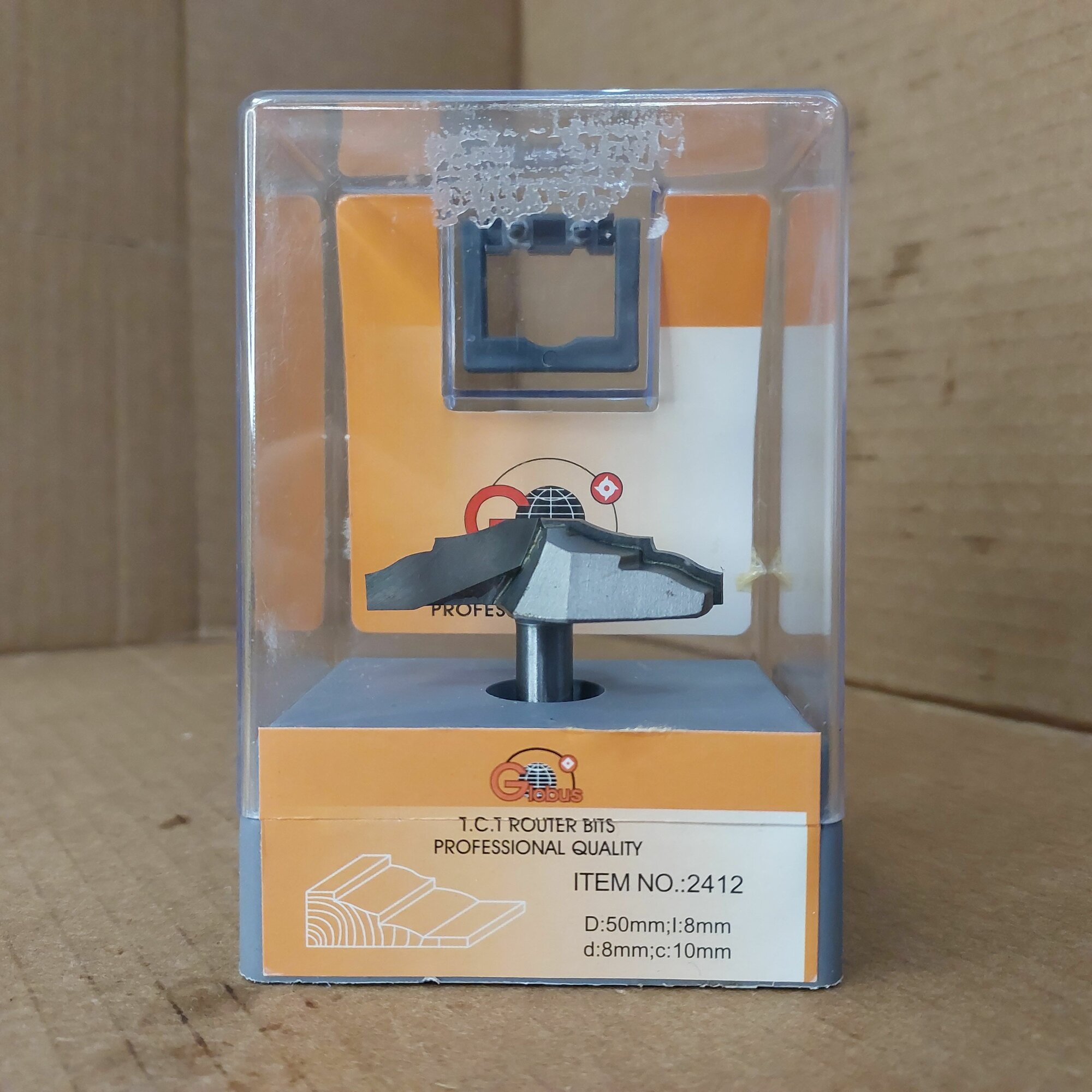 Фреза для фрезеровки фасадов ( псевдофиленка)Глобус 2412 D:50mm I:8mm d:8mm c:10mm Арт:2412D50d8