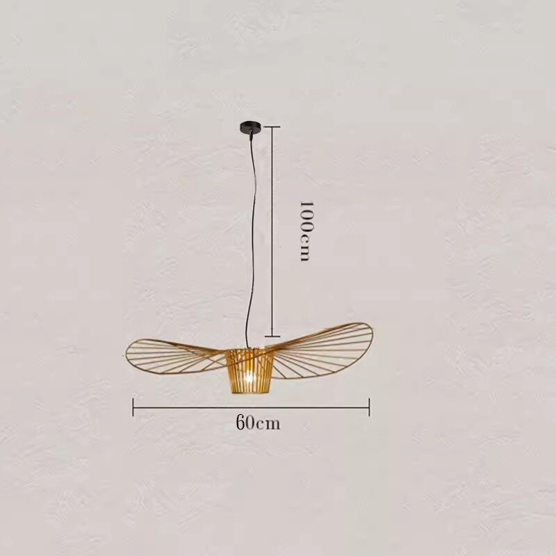 VERTIGO люстра в виде шляпы (с металлическими спицами) (золотистый, 60*11)
