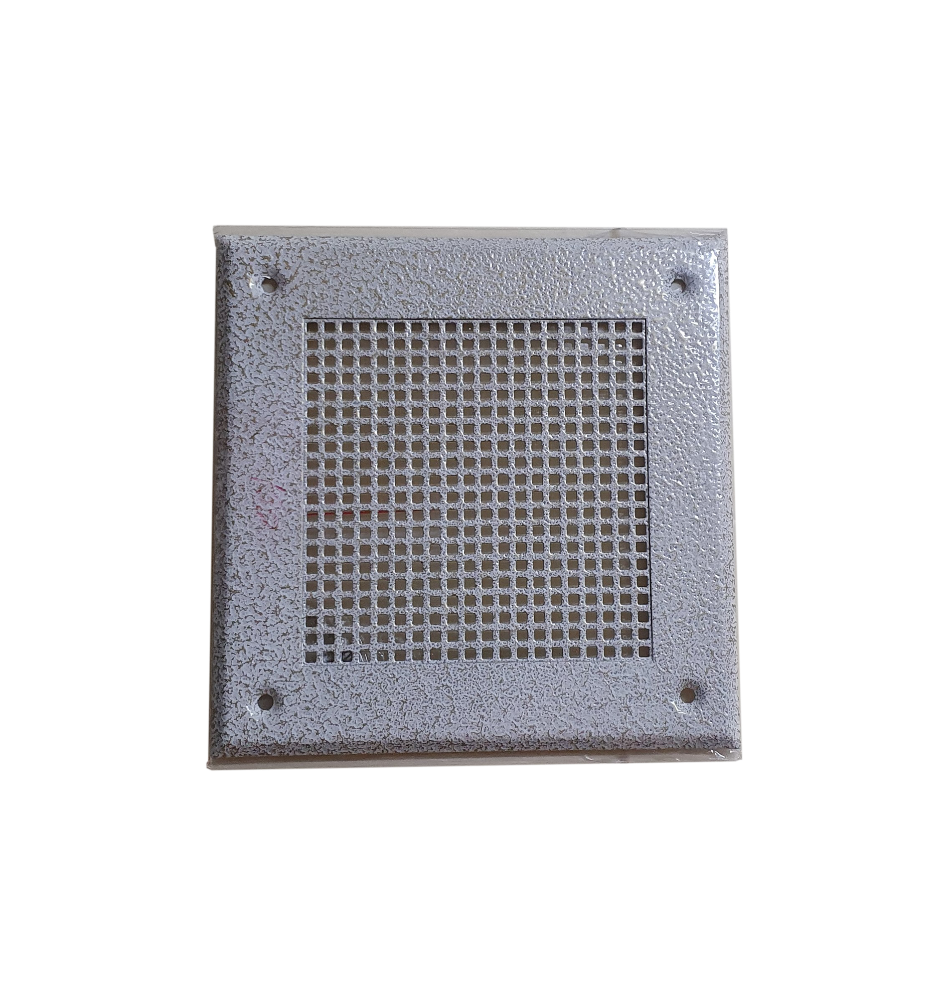 Решетка вентиляционная 150х150мм металлическая на саморезах, квадрат, антик белый