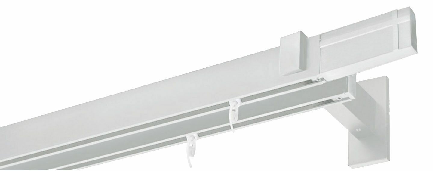 Техно карниз профильный двухрядный белый наконечник геометрия