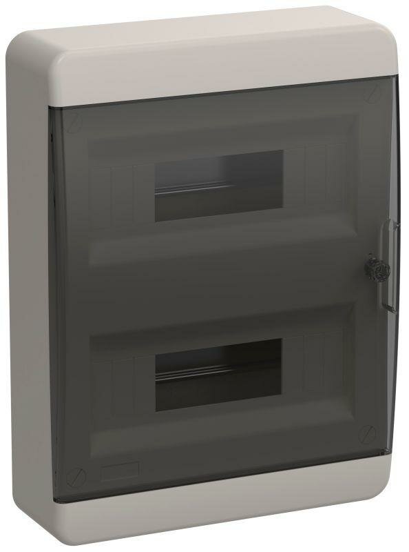 Корпус ЩРН-П-24 TEKFOR IP41 черн. прозр. дверь пластик. IEK TF5-KP12-N-24-41-K01-K03