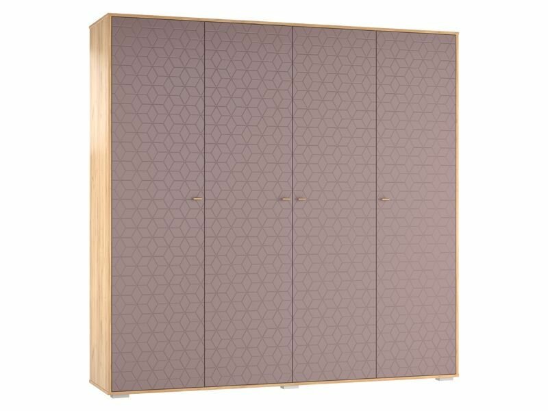 Шкаф распашной для одежды "Монс 5" 204х200х50 Дуб крафт золотой / Гарвиш