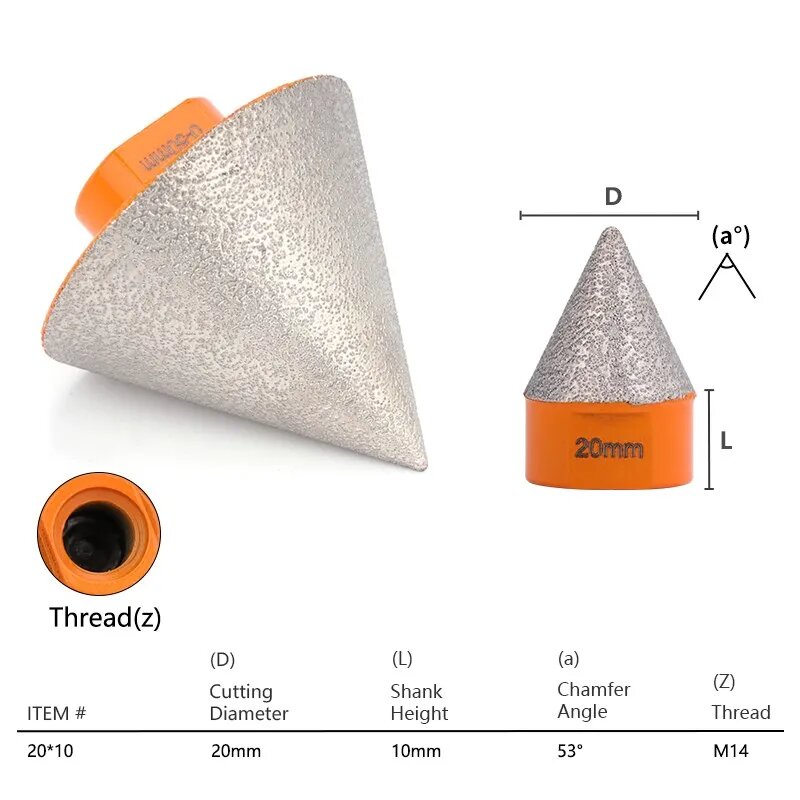 Алмазные фаски XCAN M14 20-75 мм 20mm