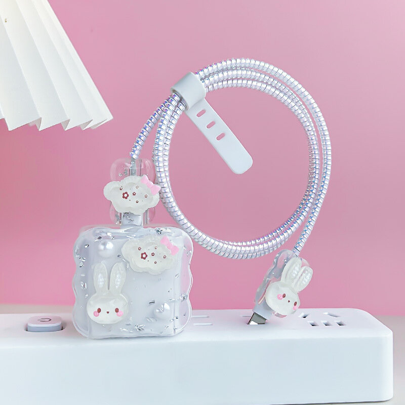 Защитный чехол для зарядного устройства, для Apple, с лазерным лучом, цвет кристальная волна