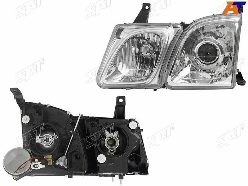 . SAT Фара для LEXUS LX470 98-07 левая под ксенон хром