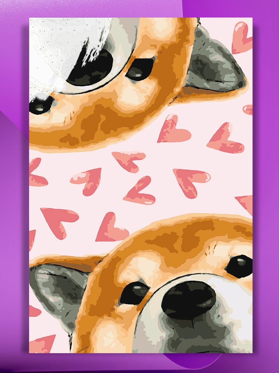 Картина по номерам КУЛЬТУРА ЦВЕТА Сиба-ину