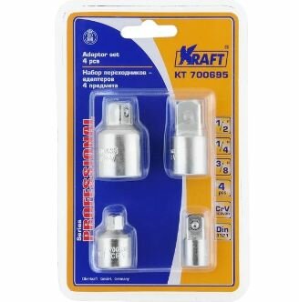 Набор переходников-адаптеров "KRAFT" KT 700695 (1/2", 3/8", 1/4", 4 предмета)