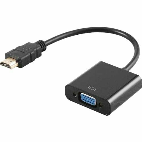 Видео адаптер HDMI-VGA-AUDIO M/FF Premier 5-983A переходник + аудио 3.5мм + питание - кабель 0.1м чёрный