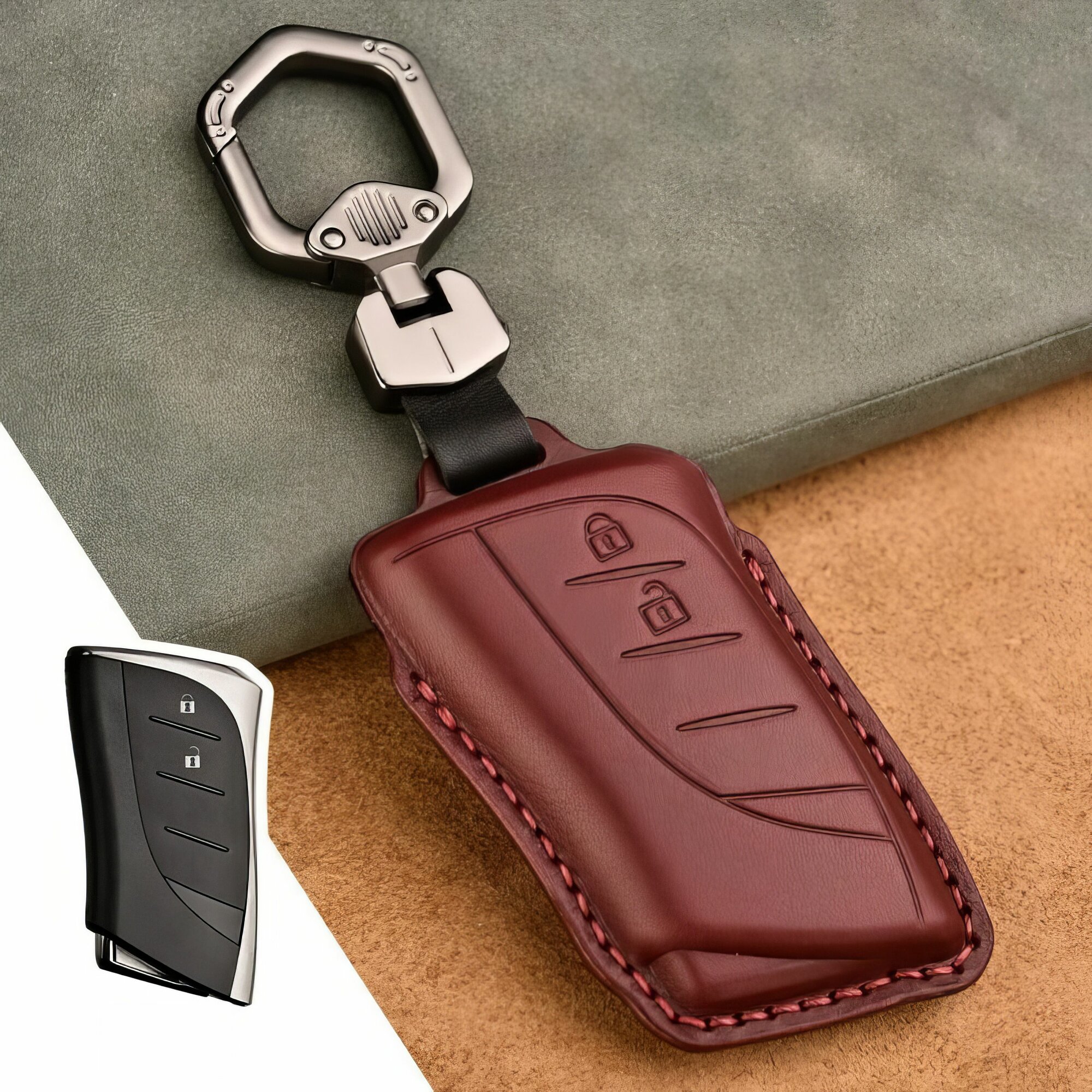 MEJICAR Кожаный чехол для ключа Lexus NX, RX, LX, GX, ES, UX, LS