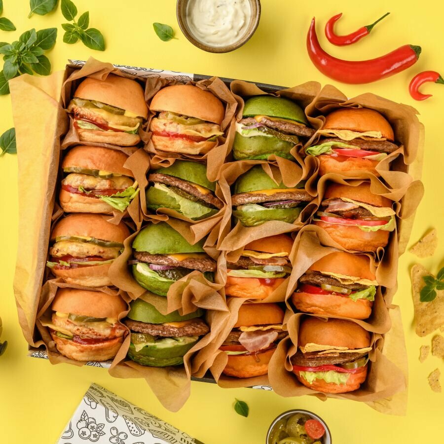 Бокс мини-бургеров премиум #4