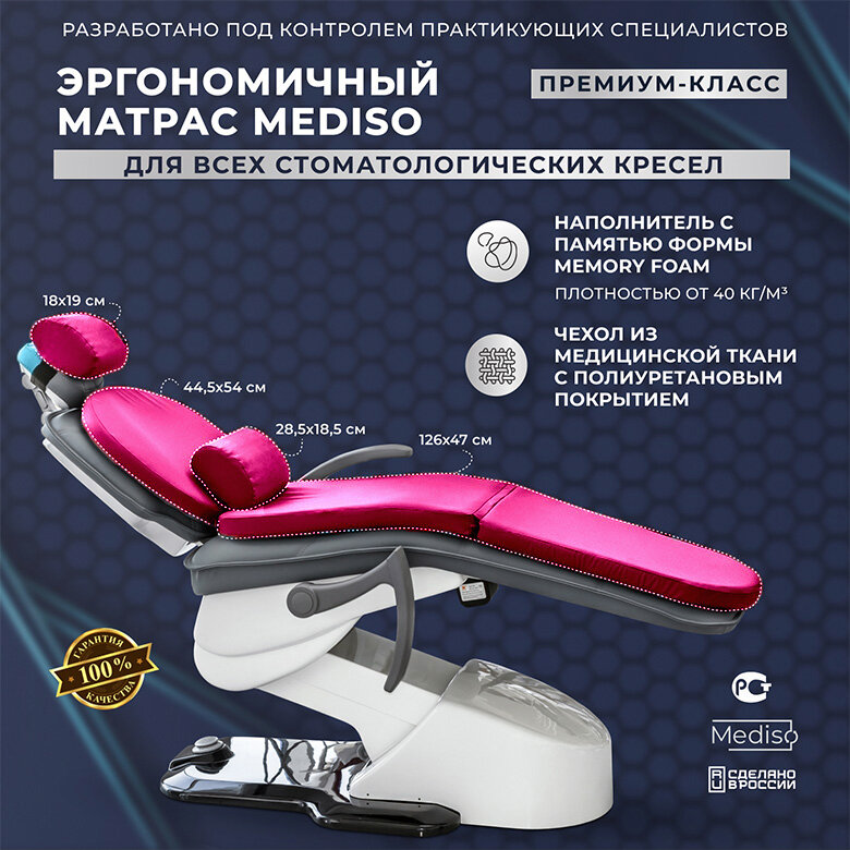 Матрас стоматологический Бардовый