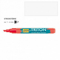 Белый художественный акриловый маркер "Solo Goya" Triton" 1-4 мм