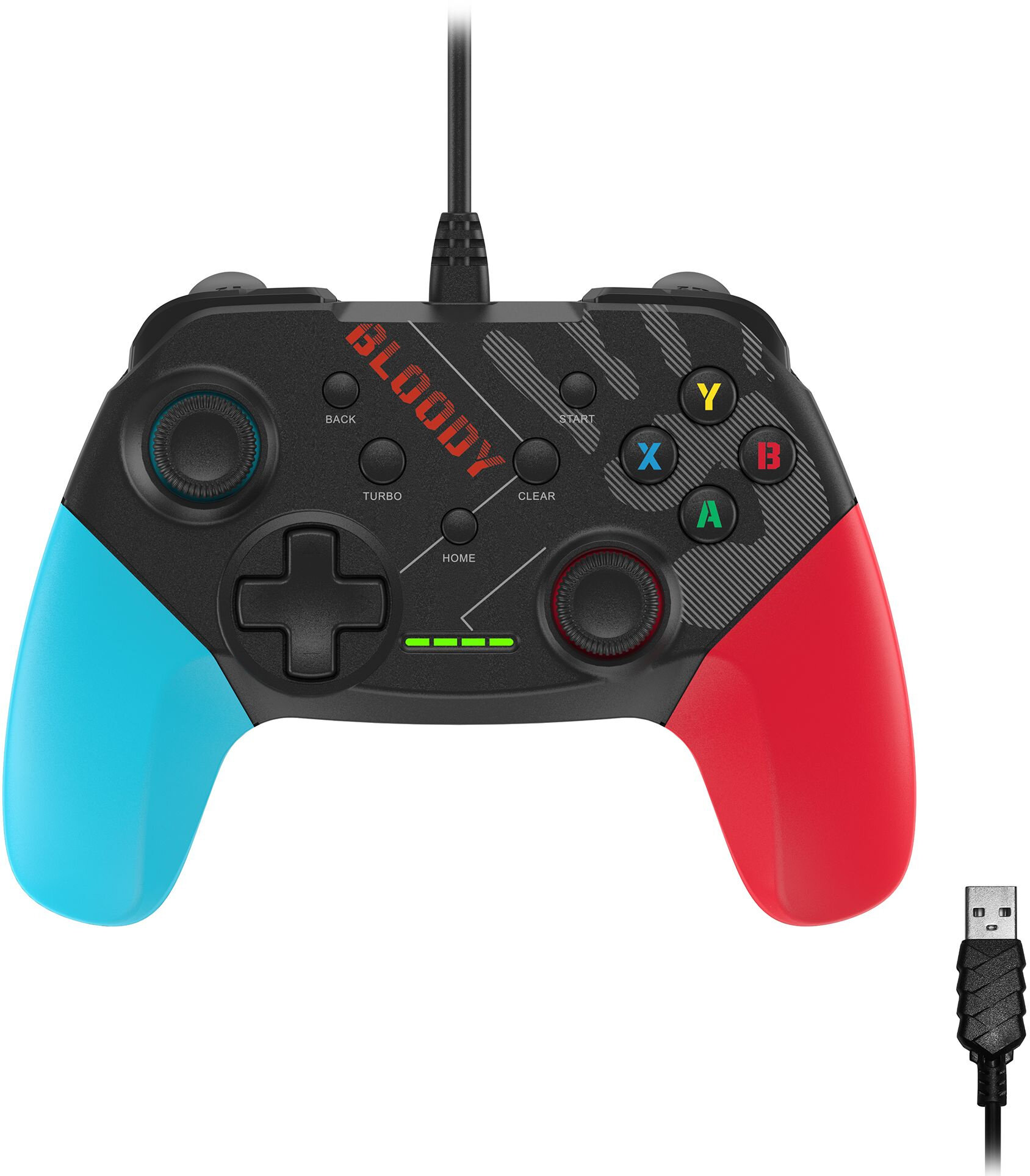 Геймпад проводной A4TECH Bloody GP30 Sports черный [gp30 sports blue]