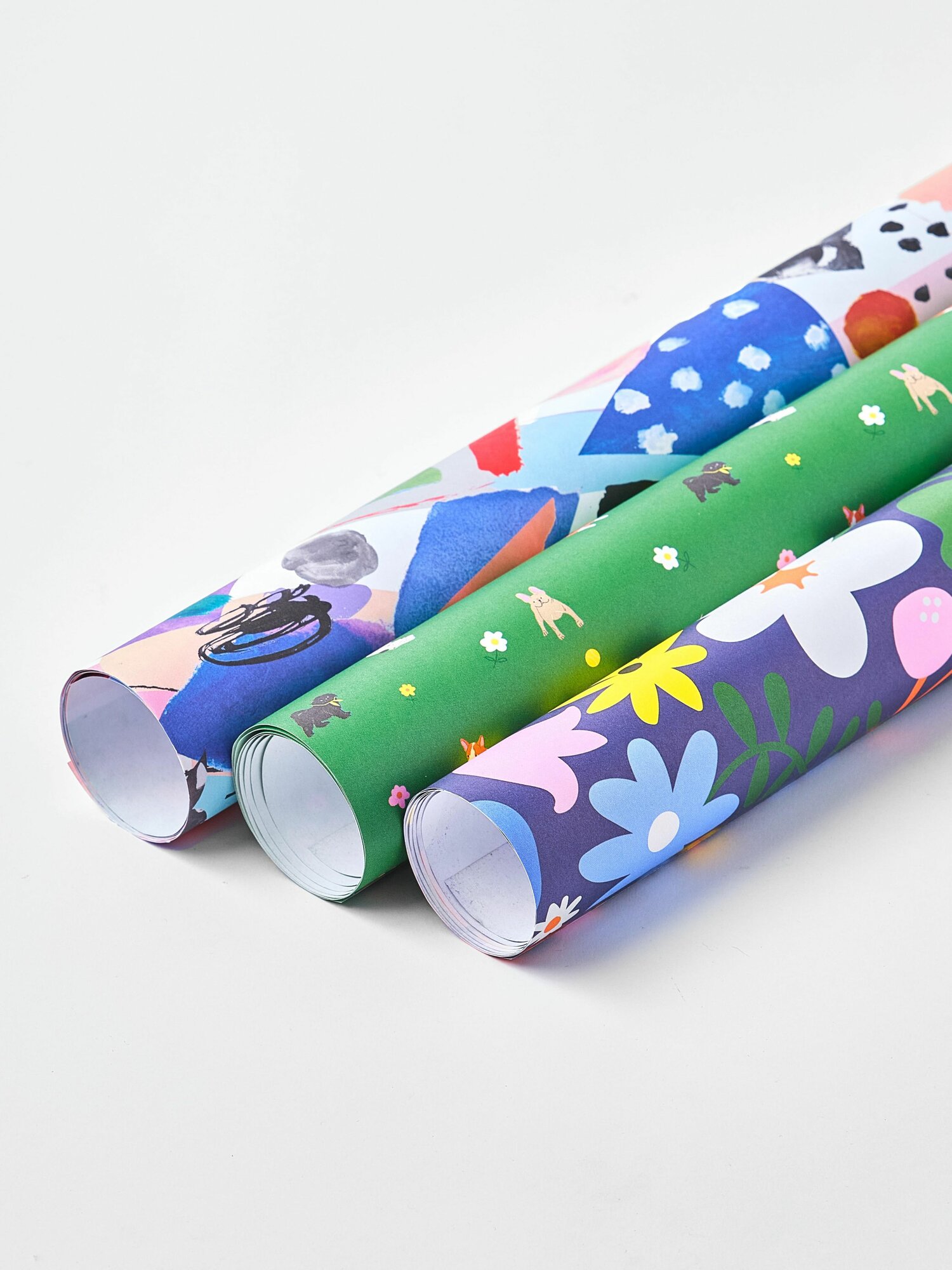 Упаковочная бумага, набор 3 рулона, Mix 11