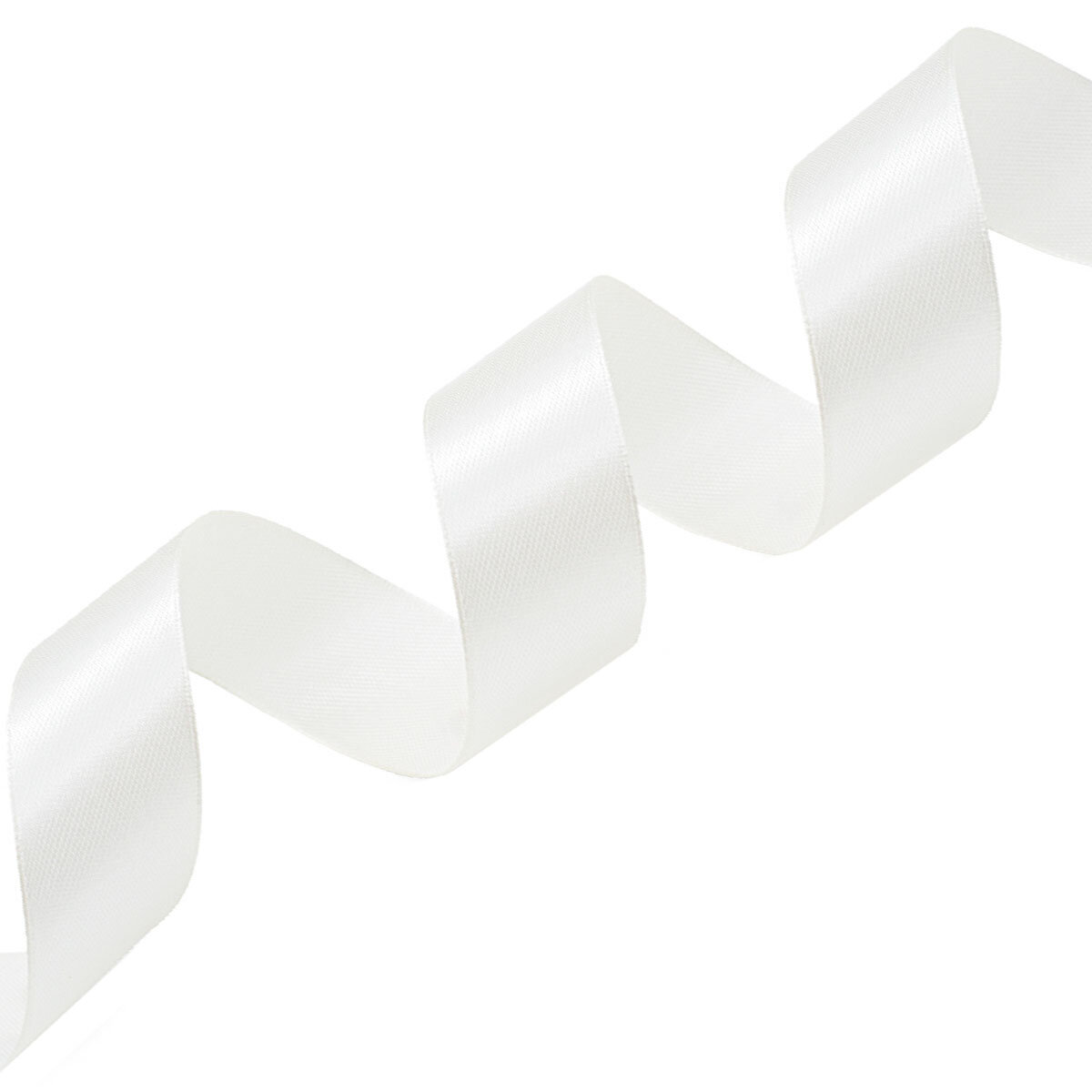 Лента атласная белая 25 мм*22,86 м, упаковочная, для подарков, рукоделия и шитья, Айрис (047 молочная)