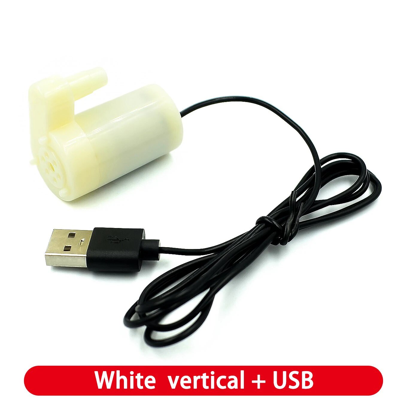 Мини бесшумный погружной насос DC3V 5V для водяного охлаждения White vertical USB
