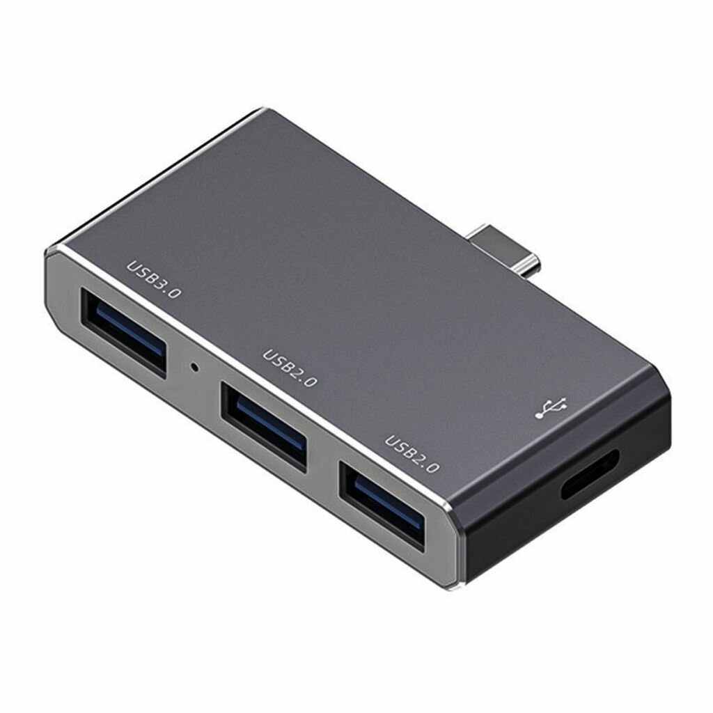 Концентратор MyPads USB 3.0 Type C 4 в 1 с многопортовой док-станцией и адаптером-разветвителем