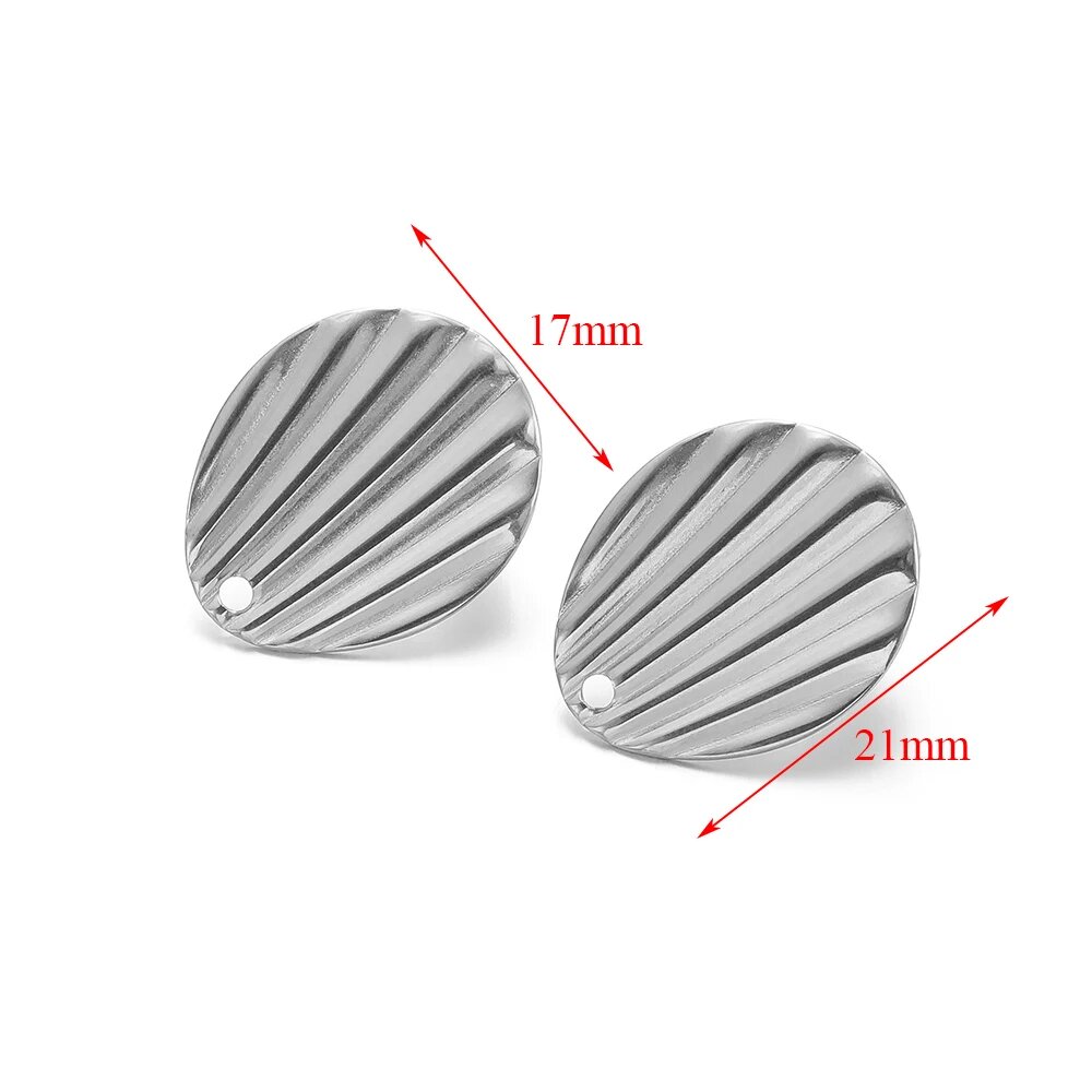 Серьги-гвоздики из нержавеющей стали, steel 21mm