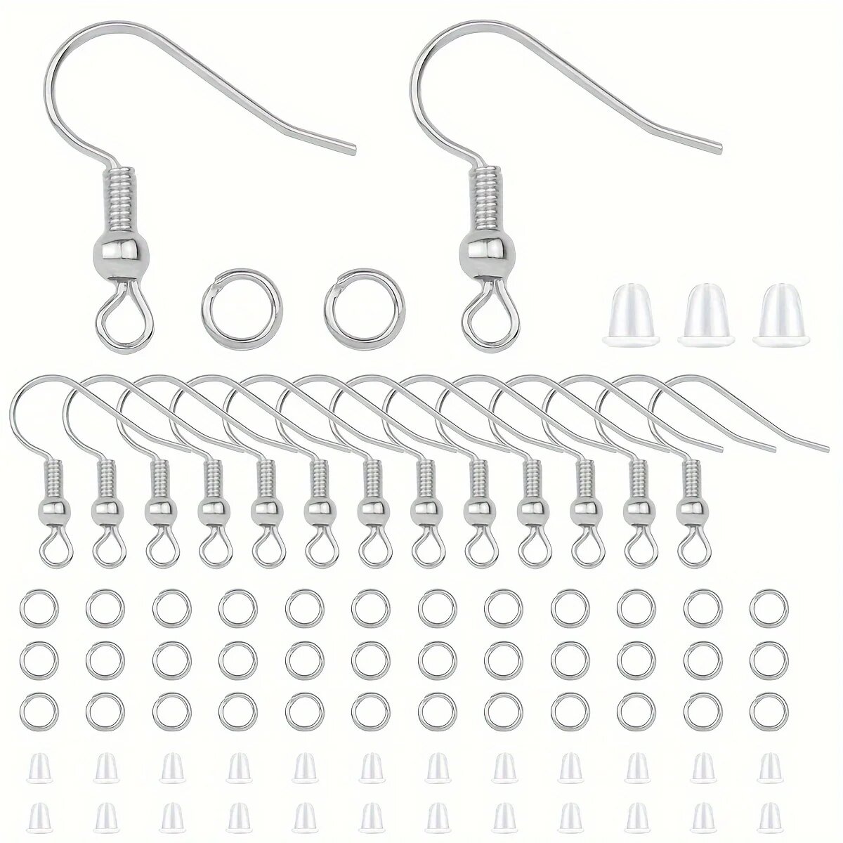 Набор для изготовления сережек из металла 100/300 шт White K 300pcs