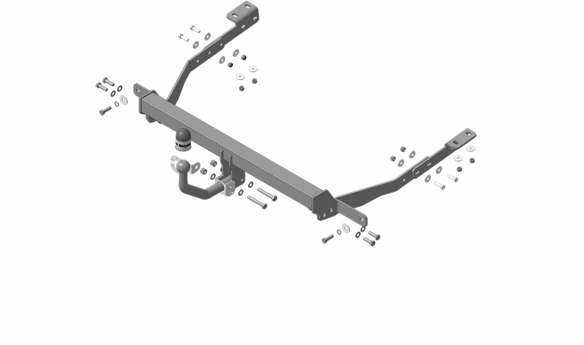 Фаркоп с эл-кой Smart для Peugeot Partner, Citroen Berlingo 2008-2022 (оцинк. Шар)(паспорт и сертификат в комплекте) 91601-A. Motodor