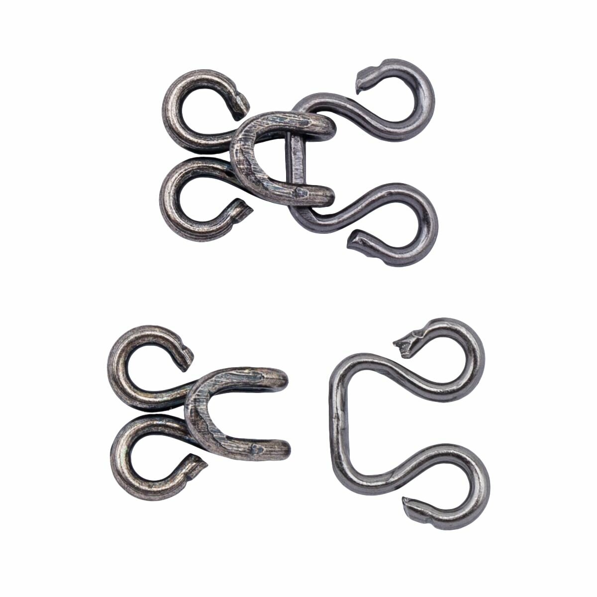 50689 Крючок пришивной 15*11мм металл, черный никель BIG