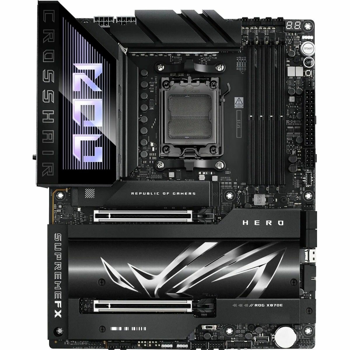 Материнская плата ASUS ROG CROSSHAIR X870E HERO, AM5, AMD X870E, ATX, RTL (90MB1IE0-M0EAY0)