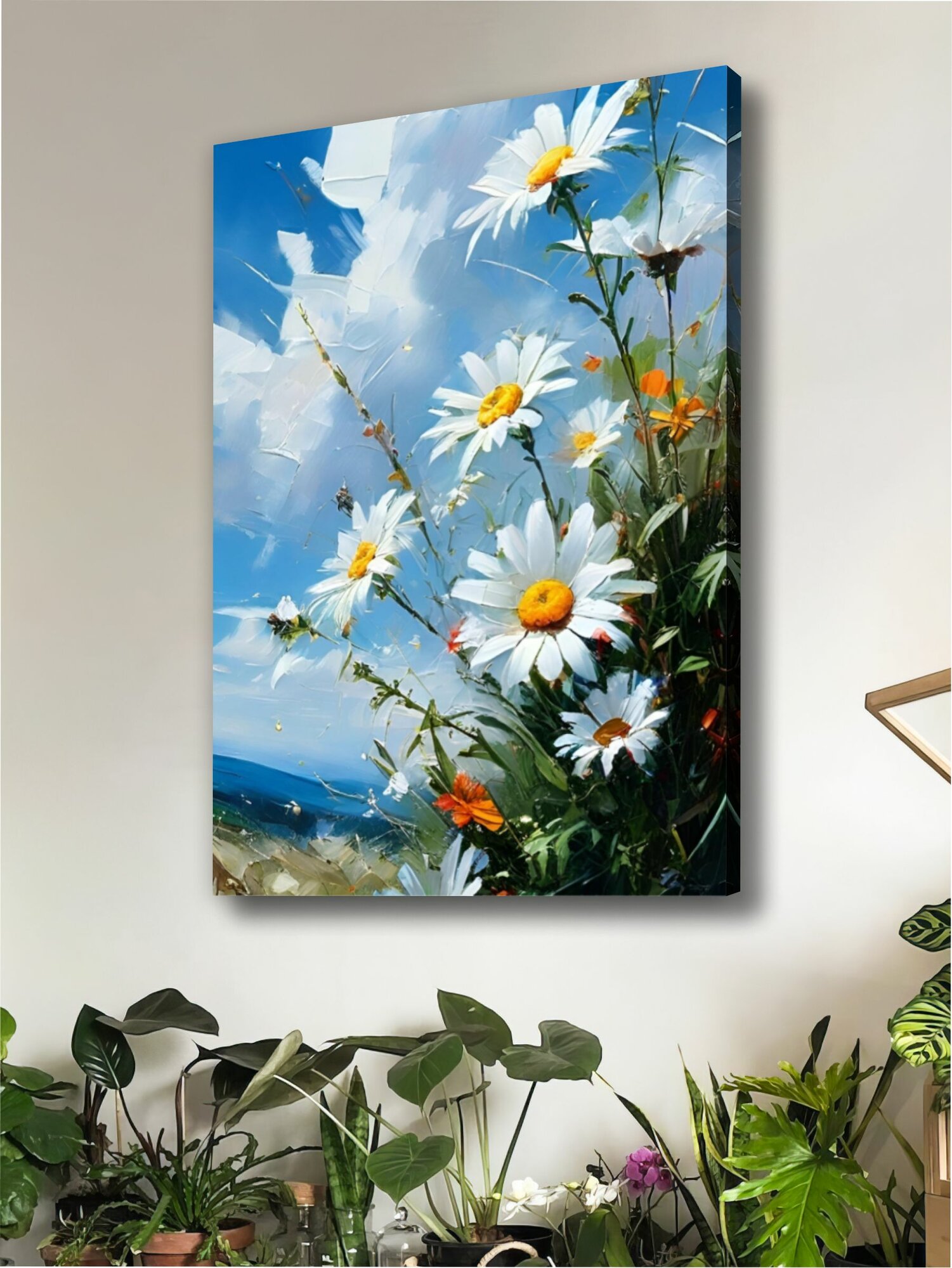 Картина Поле под небом мечты для интерьера 50x70см 1шт.