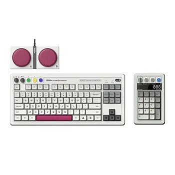 8BitDo Игровая клавиатура Retro Mechanical Keyboard Bluetooth 2.4G USB-C, белый