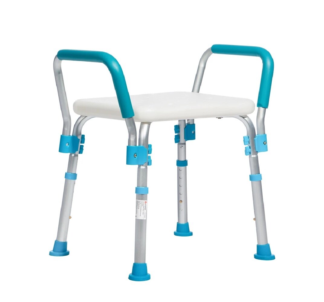 Табурет для ванны с подлокотниками Lux 585 (противоскользящий, с регулировкой высоты)