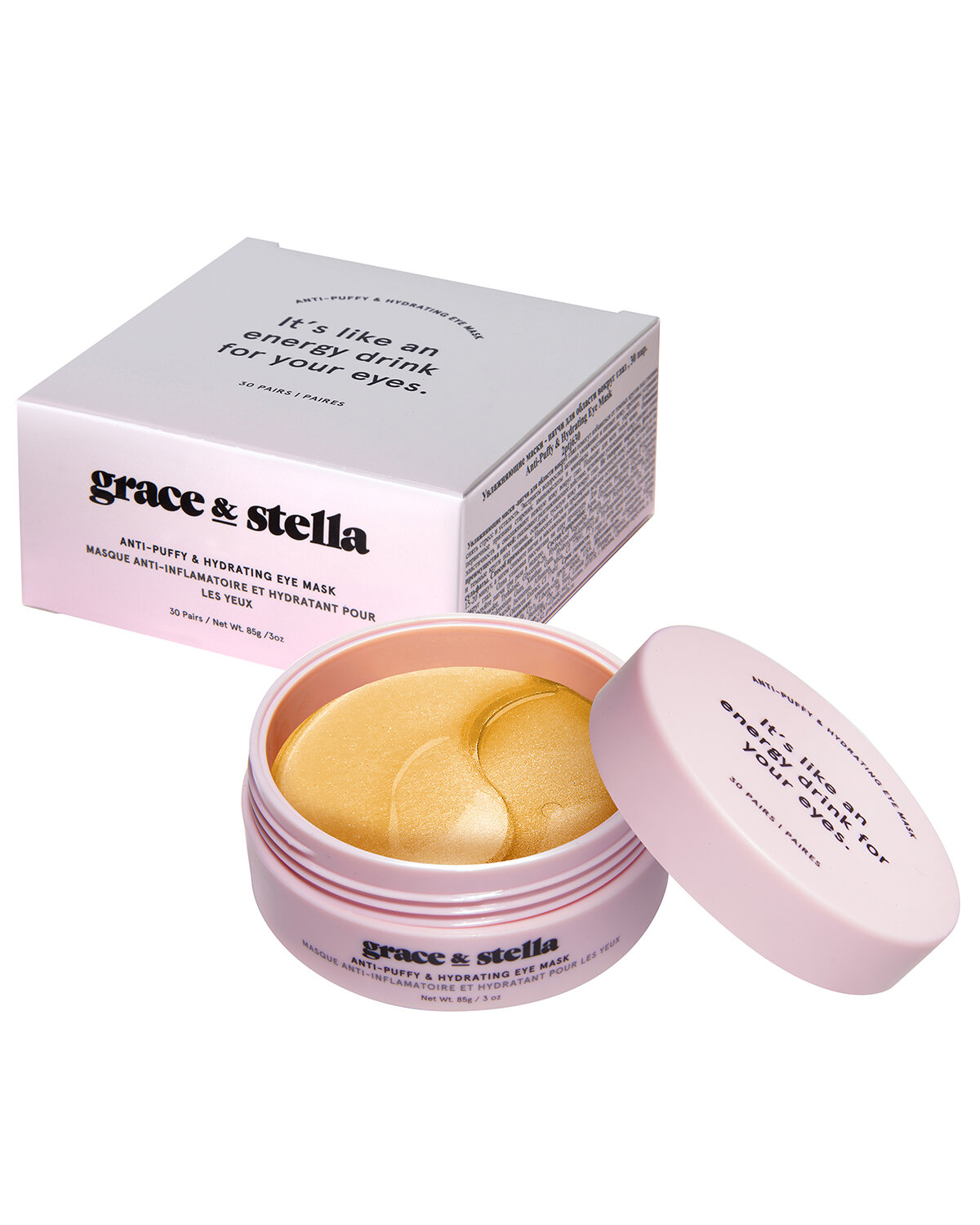 Патчи для области вокруг глаз увлажняющие, 30 пар/Anti-Puffy & Hydrating Eye Mask, Grace and Stella