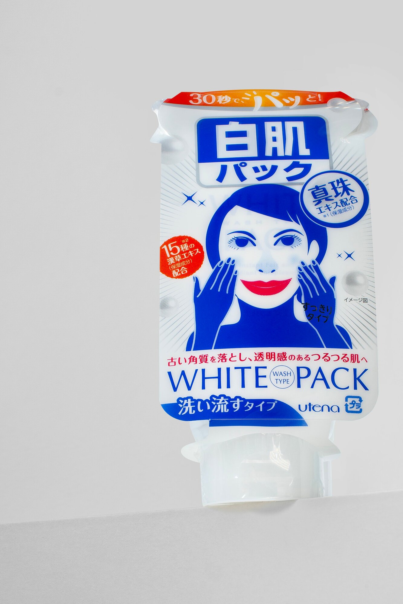 Увлажняющая кремовая маска для лица Япония, Utena Shirohada 140 мл выравнивающая цвет кожи с экстрактом жемчуга