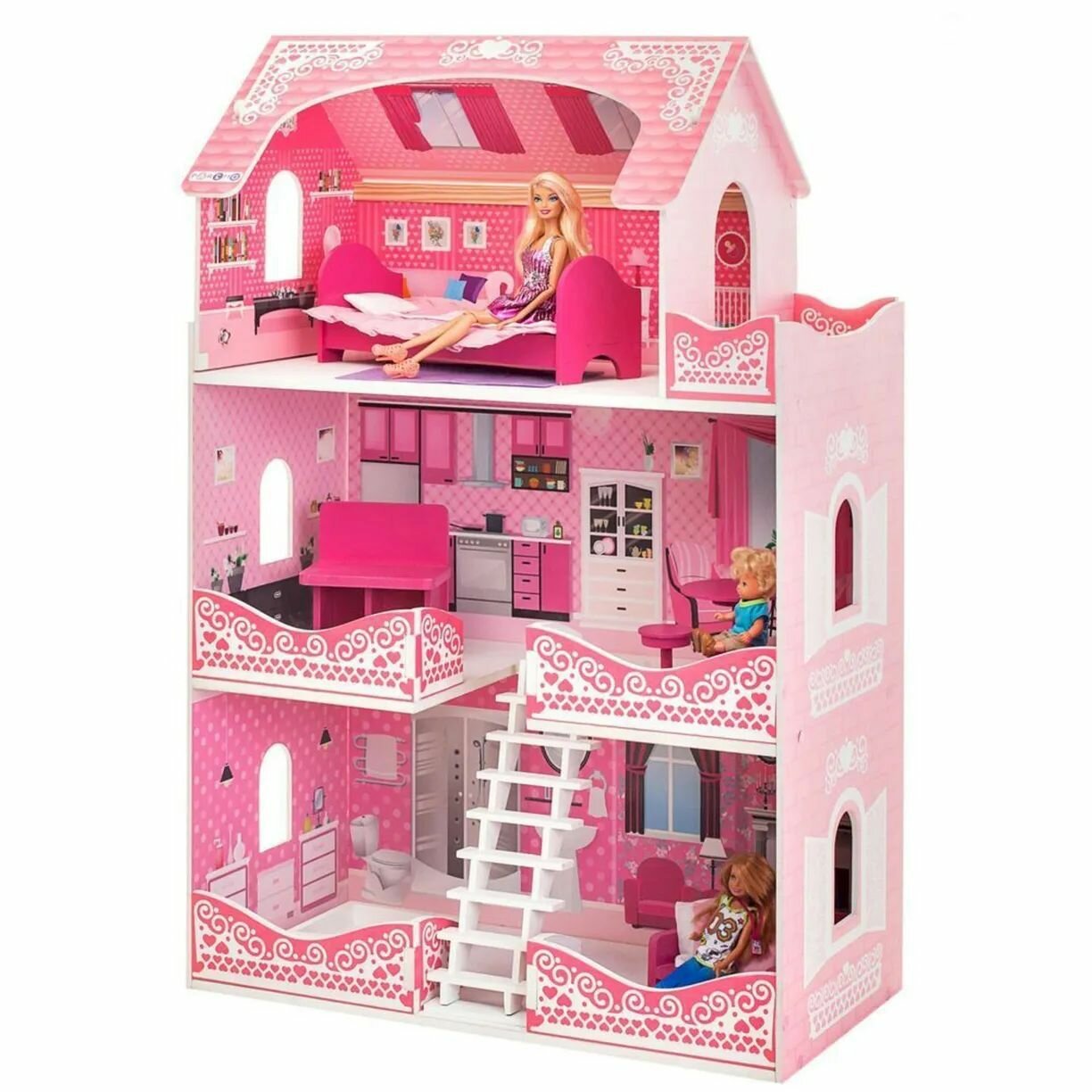 Кукольный домик PAREMO "Розет Шери", для кукол до 25см, 7 предметов интерьера, от 3 лет