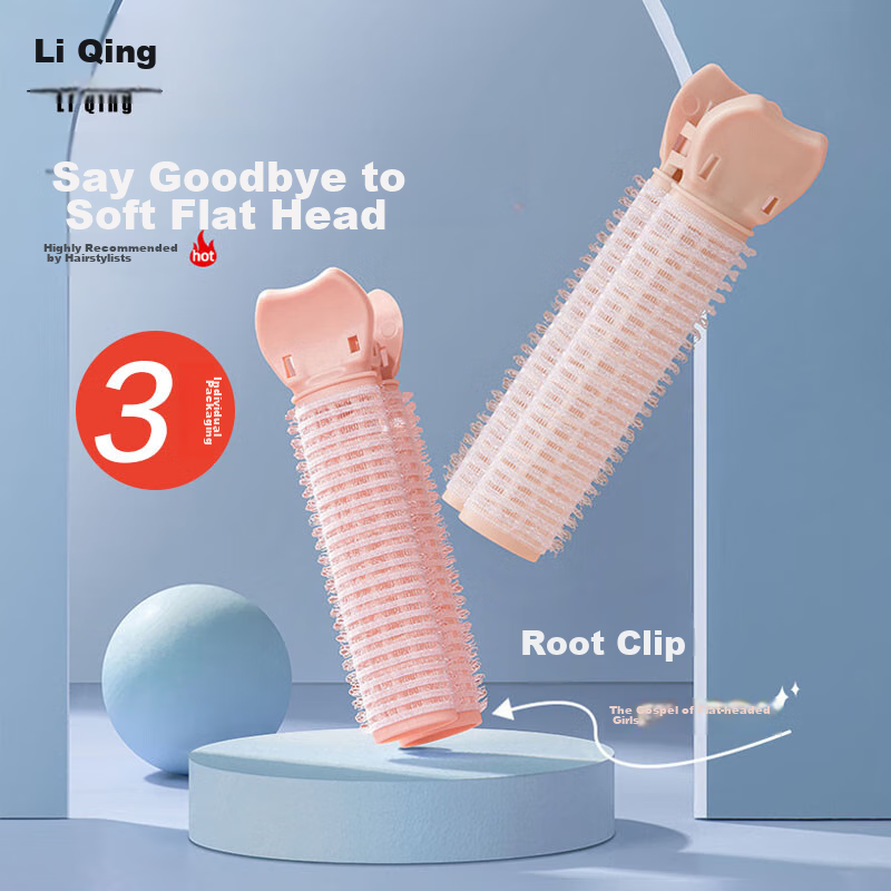 Liqing Three Generations Root Volumizing Clip-In Hair Curler [3 Pieces], High Crown Shaping Hair Clip, Bangs Curler