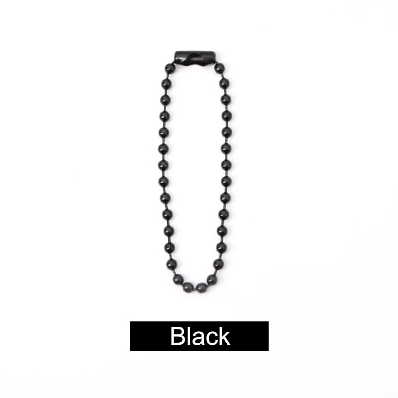 10/30 шт. красочные шариковые цепочки из бисера подходят для брелока, ручная бирка, разъем для DIY браслета, аксессуары для изготовления ювелирных изделий 10 см 12 см Черный, 2.4mmx12cm - 30pcs, Black