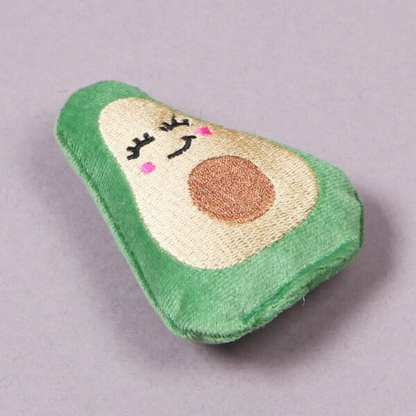 Игрушка для кошек Jack&King Авокадо 8х6 см, текстиль, с кошачьей мятой