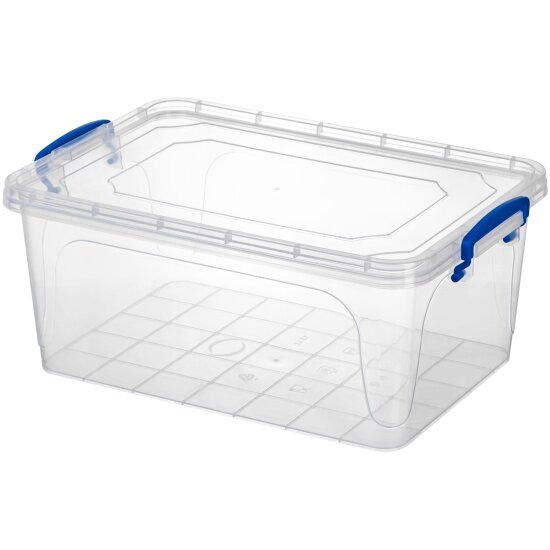 Контейнер EL Casa 13 л 41*28*17,5см "Фреш бокс" с синими ручками (640113)