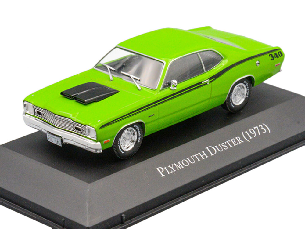 Модель коллекционная ALTAYA Plymouth duster 1973 зеленый с черным