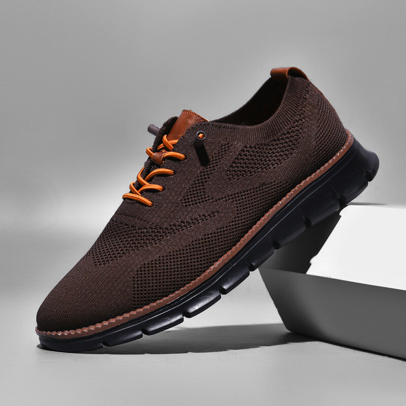 Мужская летняя спортивная обувь в британском стиле 2025 года, дышащая, повседневная обувь, большие размеры 40-50