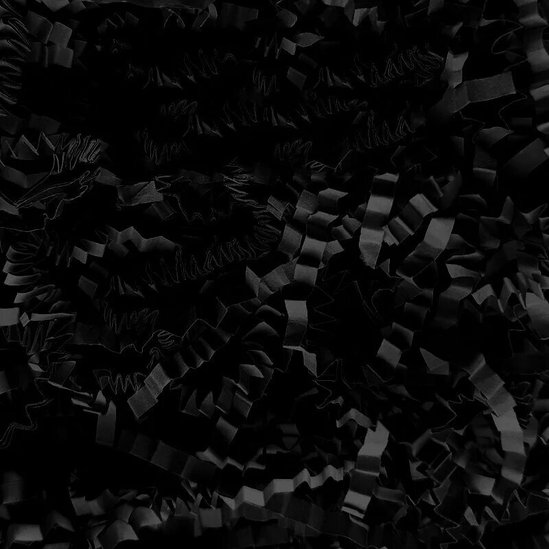 Рафия бумага для декора 10/30/50/100г Черный, 30g, Folds black