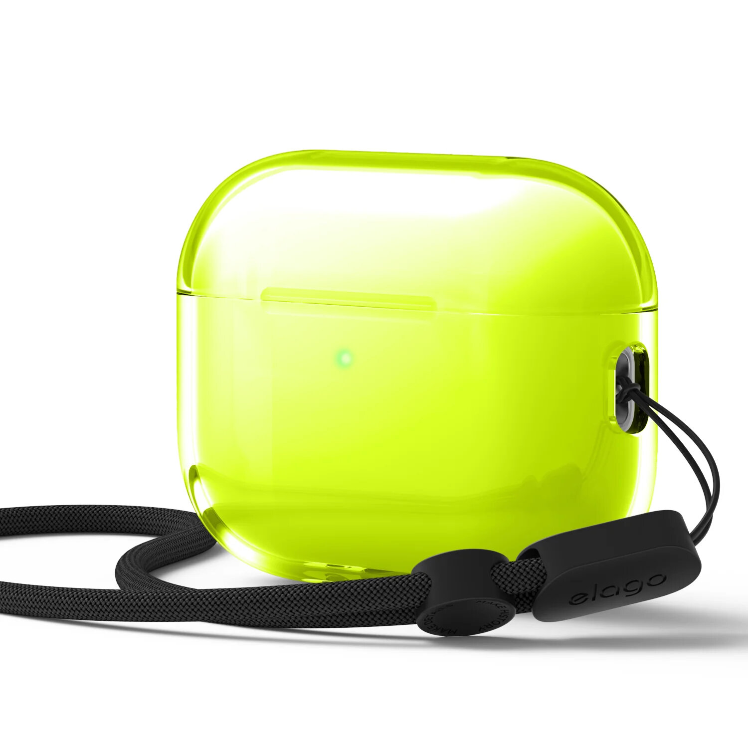 Чехол Elago для AirPods Pro 3 Clear Strap Case Neon Yellow