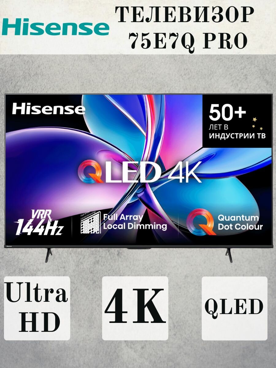 Телевизор Hisense 75E7Q PRO