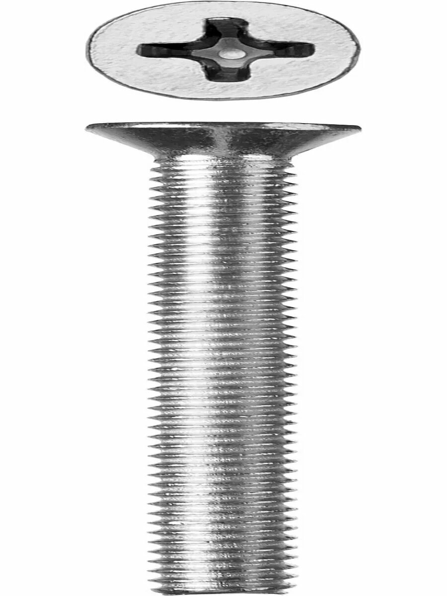 DIN 965, кл. пр. 4.8, M6 х 55 мм, цинк, 5 кг, винт с потайн