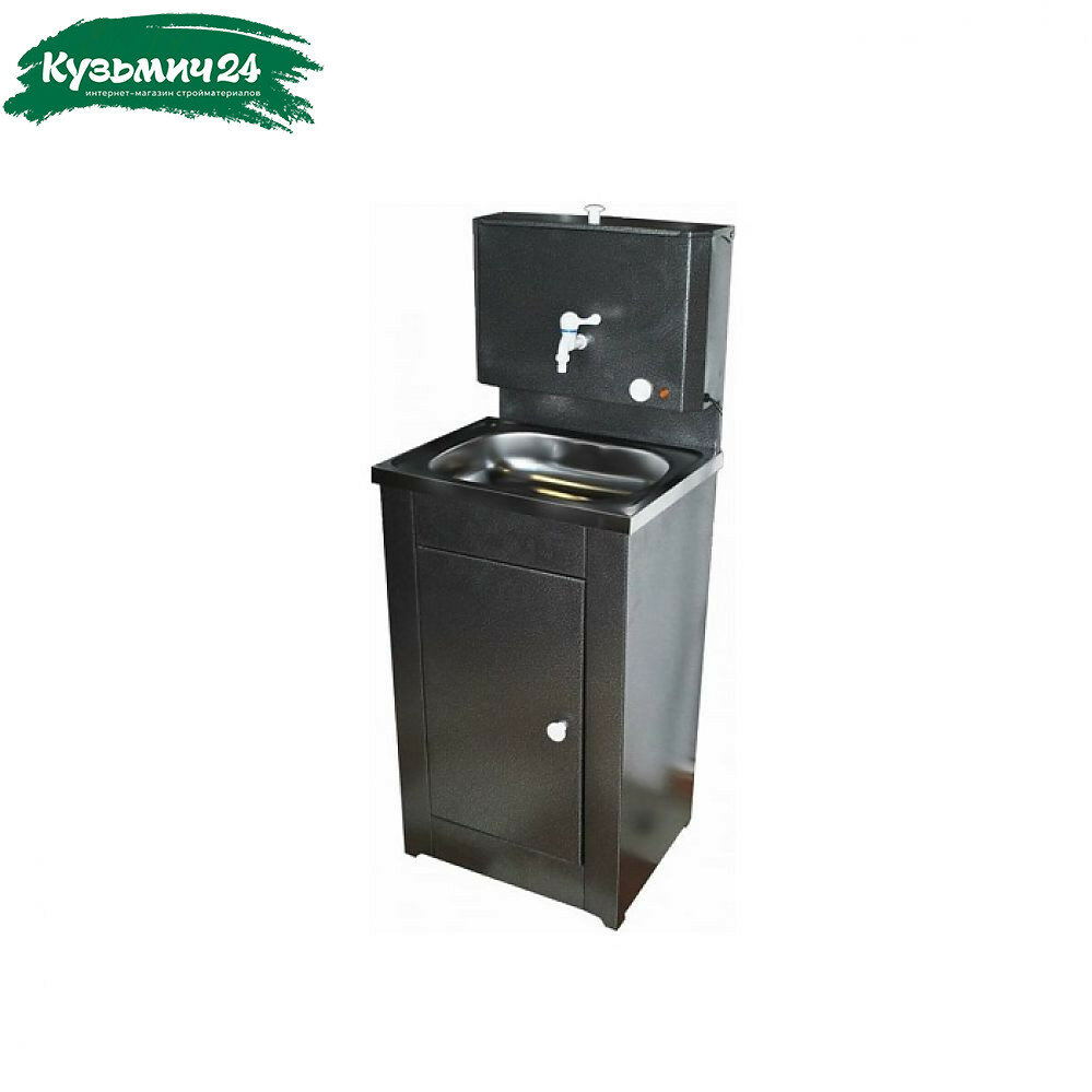 Умывальник дачный комфорт 74/4/8, с подогревом, нержавеющая мойка, цвет серебро , 1 шт