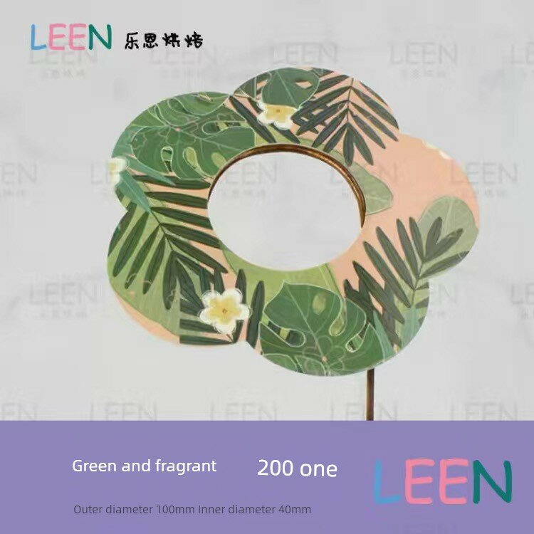 Мини-картонная зеленая лужайка для мороженого, 200 листов, десерты