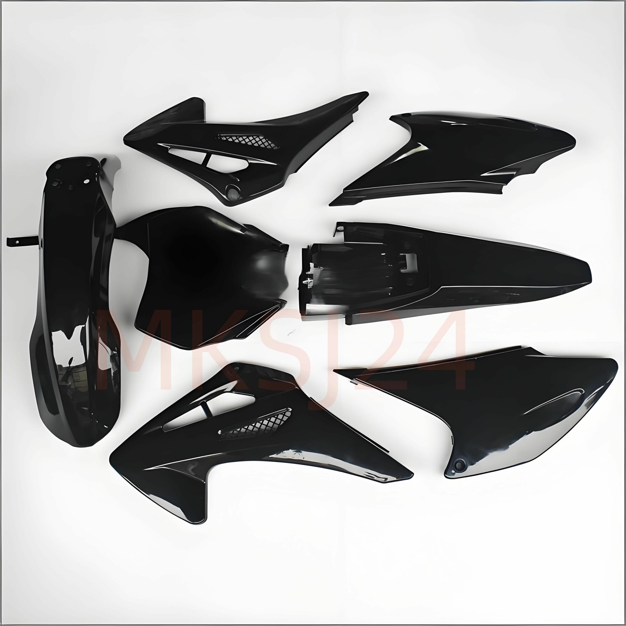 Внимание: фары в комплект не входят CQR 150-250. Полный комплект облицовки (пластик): передние и задние крылья, брызговики, обтекатели. Подходит для: кросс, эндуро, питбайк (до 250 см ).