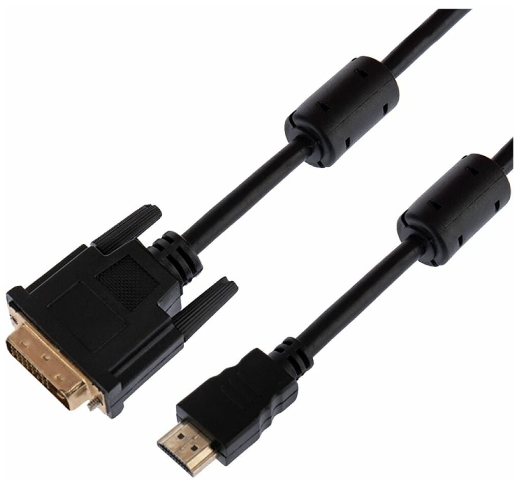 Кабель REXANT HDMI - DVI-D с фильтрами 7 м Gold 17-6307