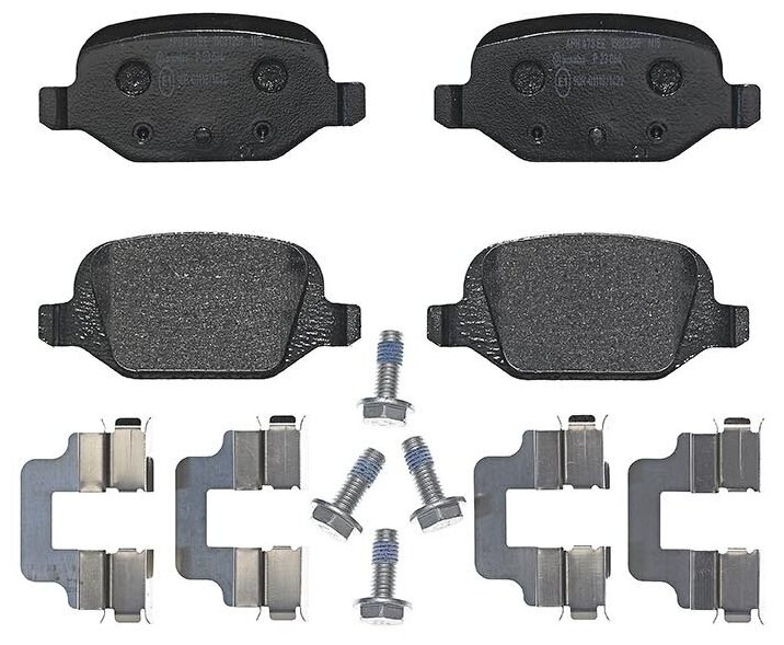 Колодки задние FIAT 500 Idea Panda 2008- BREMBO P23064
