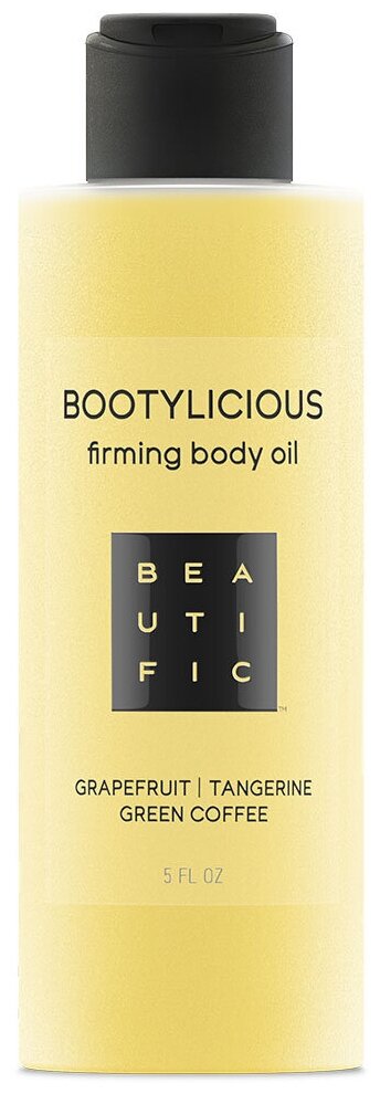 BEAUTIFIC Масло для тела Bootylicious. С эссенцией грейпфрута и зеленым кофе, 150мл