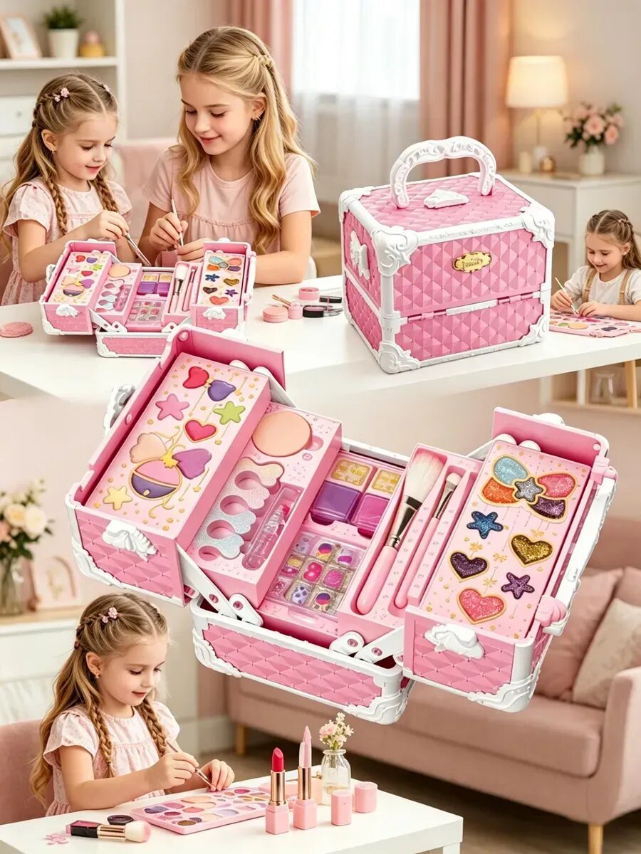 Подарок девочке 3-6 лет, смываемая косметика, в коробке